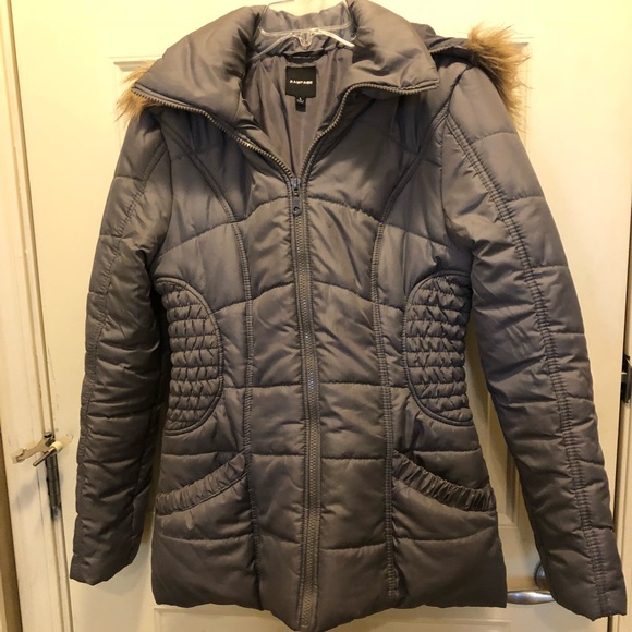 Rampage | Jackets & Coats | Rampage Hooded Puffer Gray Coat | Poshmark